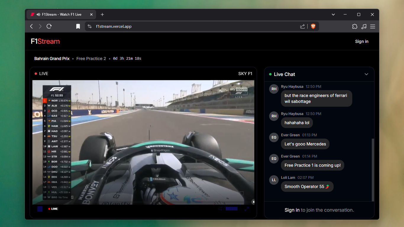 F1Stream - Watch F1 Live
